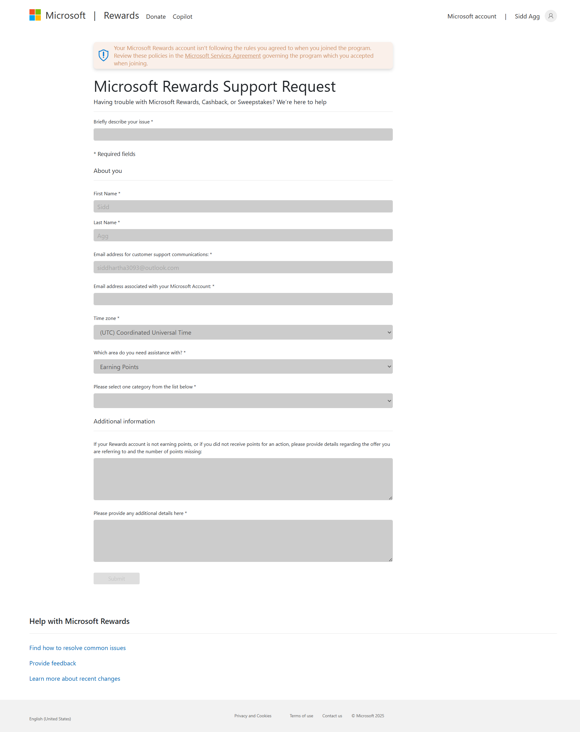 My Microsoft Rewards account has been suspended. Please help ...