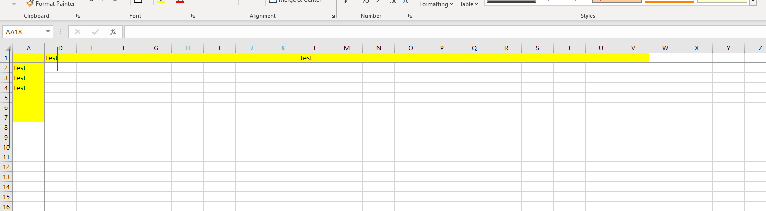 try to freeze both my 1st column and top row at the same time ...