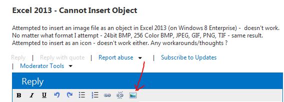 Excel 2013 - Cannot Insert Object - Microsoft Q&A