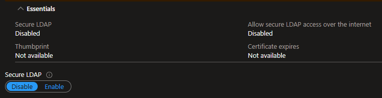 Error When Enabling Ldaps On Entra Domain Services Microsoft Qanda
