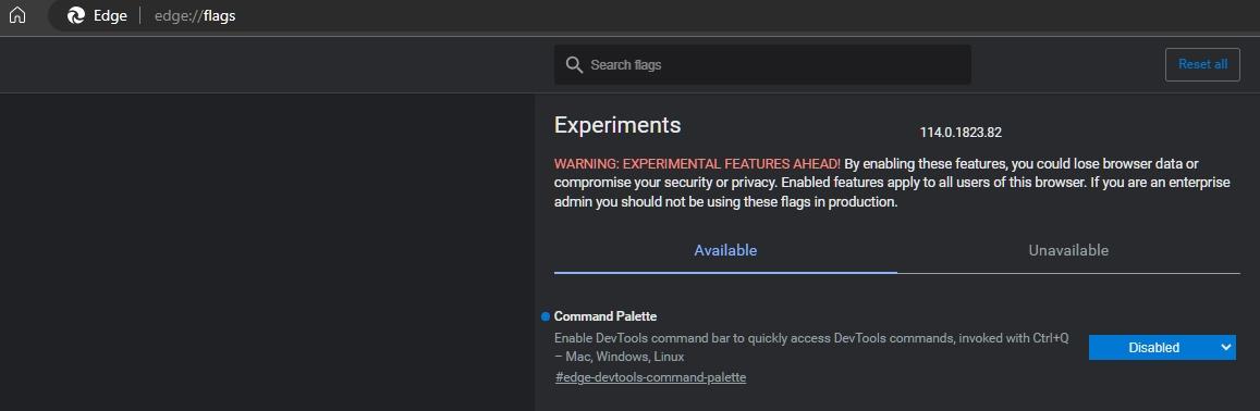 Disable Command Palette - Microsoft Q&A