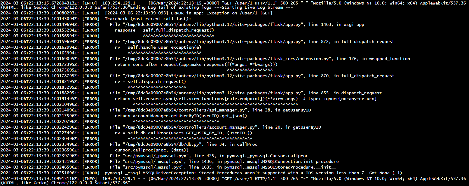 How To Fix Delayed Tds Version Error With Pymssql When Running Backend App Service Microsoft Qanda