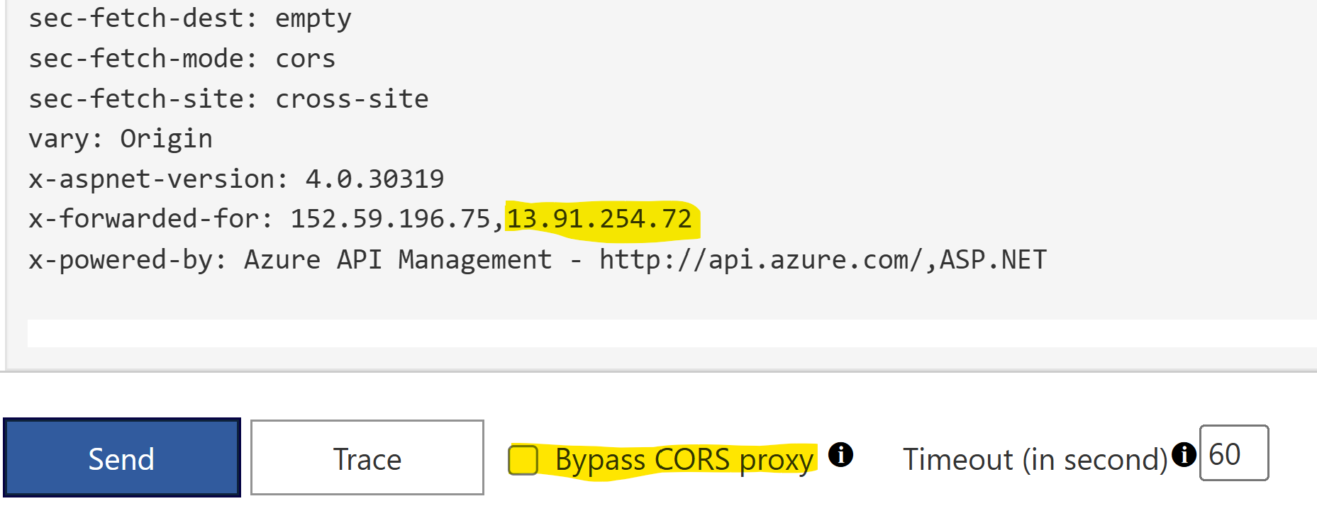Calling Api From Azure Portal Apim Test Add An Unknown Azure Pub Ip