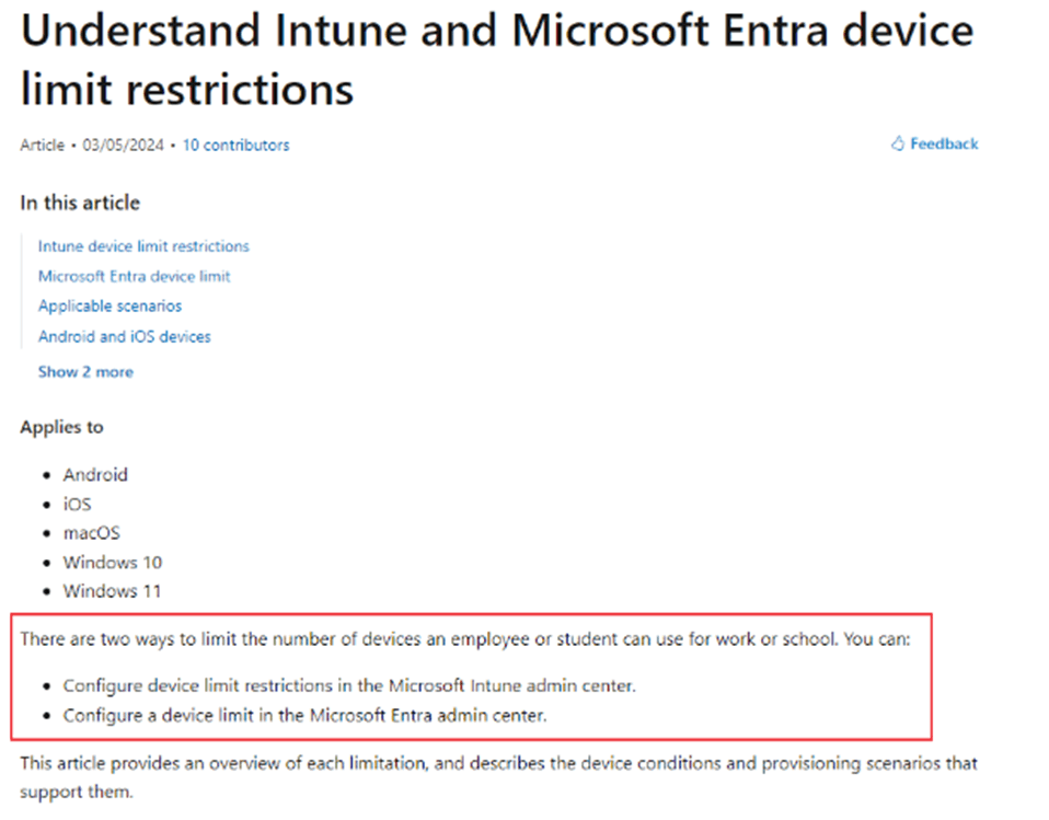 Can i set maximum of device for M365 Login? - Microsoft Q&A