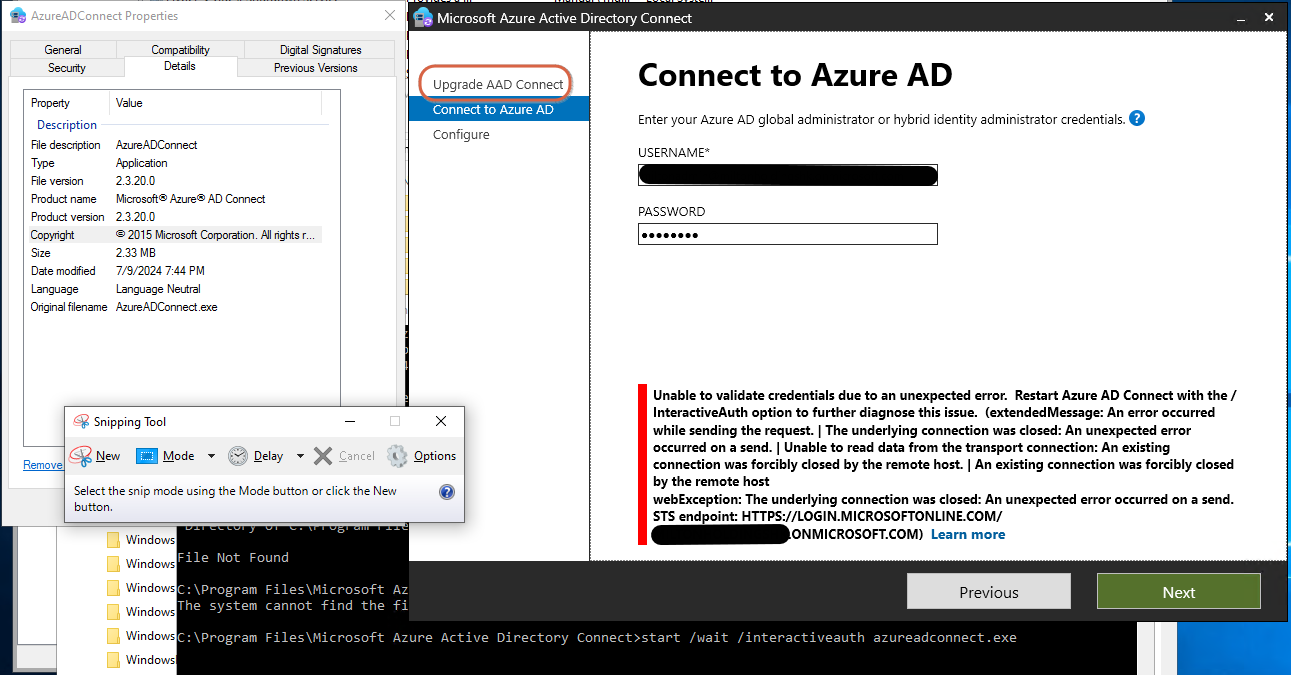 issue on upgrading Microsoft Entra Connect Sync and Entra Connect Health - Microsoft Q&A