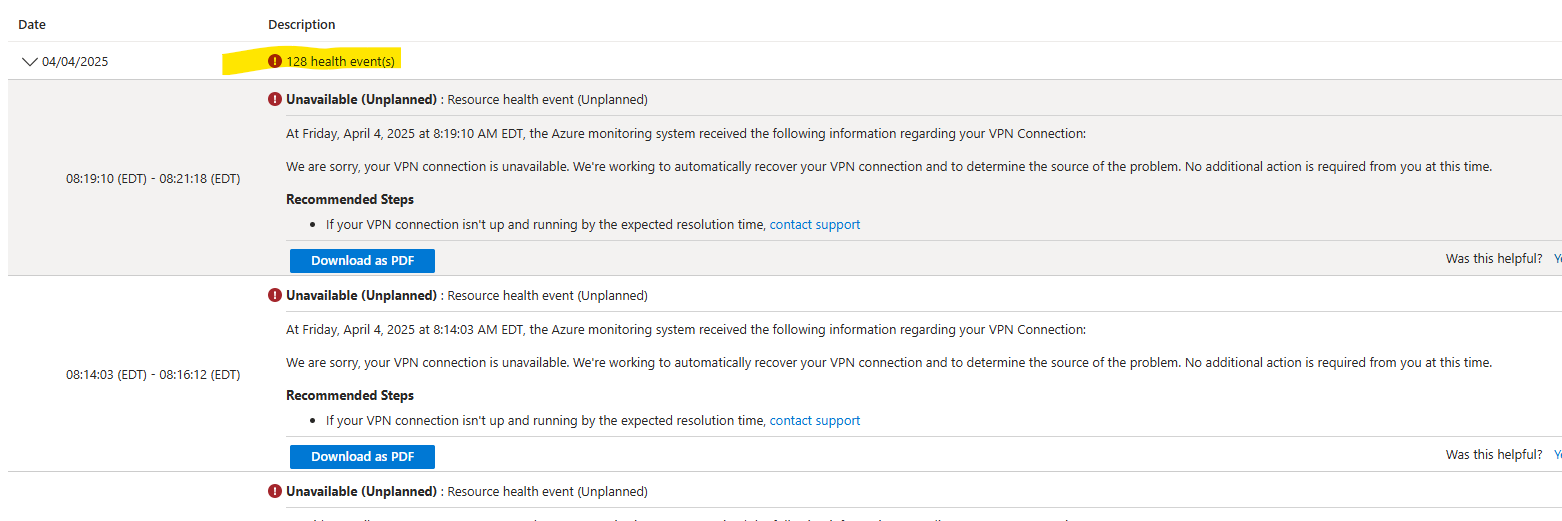 We are sorry, your VPN connection is unavailable. We're working to ...
