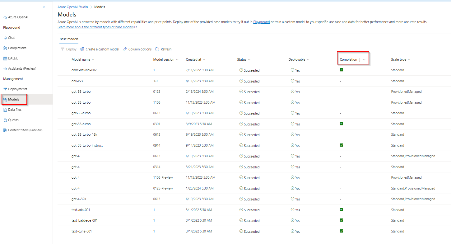 I am getting "The completion operation does not work with the specified model, gpt-35-turbo ...
