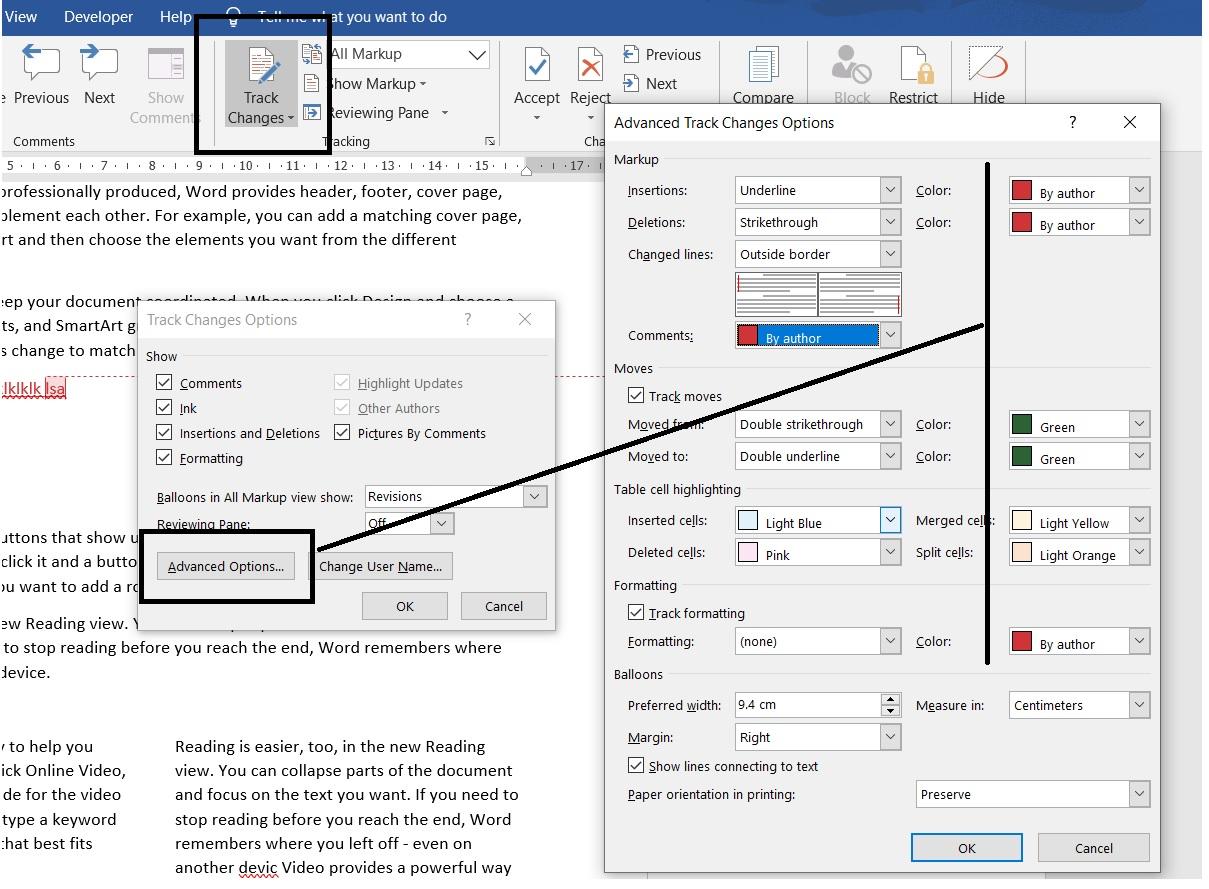 Markup revisions in balloons not working in Word 365 - Microsoft Q&A