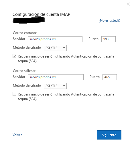 Error in configurated an IMAP Email Account in Outlook - Microsoft Q&A