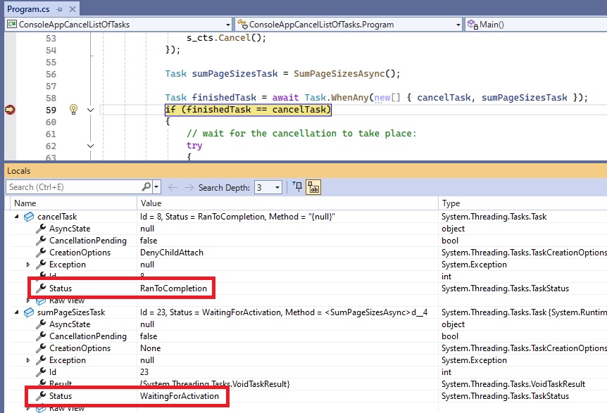 how cancel token work in these cases - Microsoft Q&A