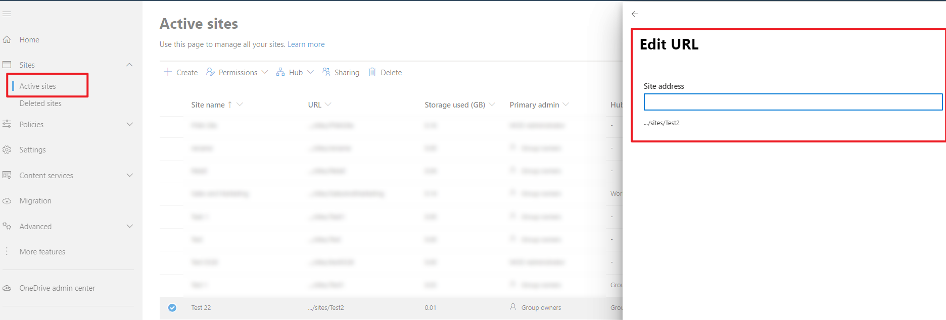 Changing SharePoint Site URL - Microsoft Q&A