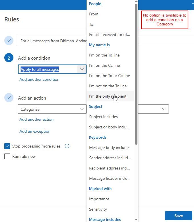 New Outlook: How can I add rules on Categories? - Microsoft Q&A