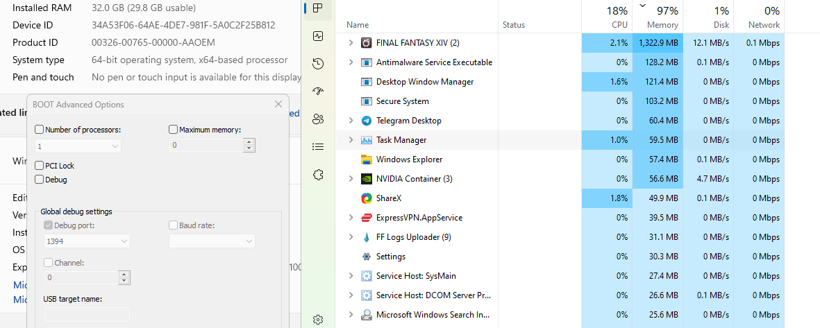 Windows 11 RAM limited despite having no limit defined in msconfig ...