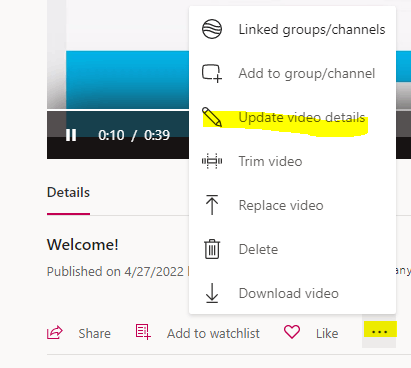 Change Video Thumbnail on SharePoint - Microsoft Q&A