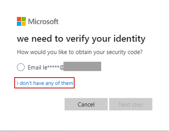 how to remove try another verification method - Microsoft Q&A