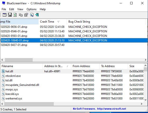 Blue Screen error: MACHINE_CHECK_EXCEPTION - Microsoft Q&A