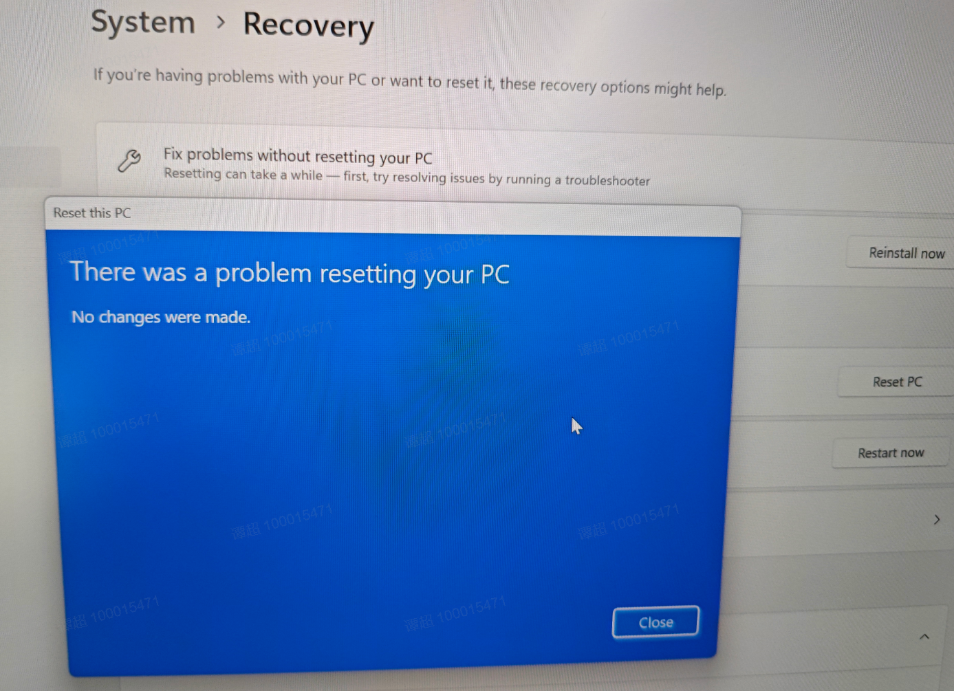 如何解决我的电脑，安装Windows11 25H2 OS(26200.6584)后，将系统做recovery时，提示：there was a ...