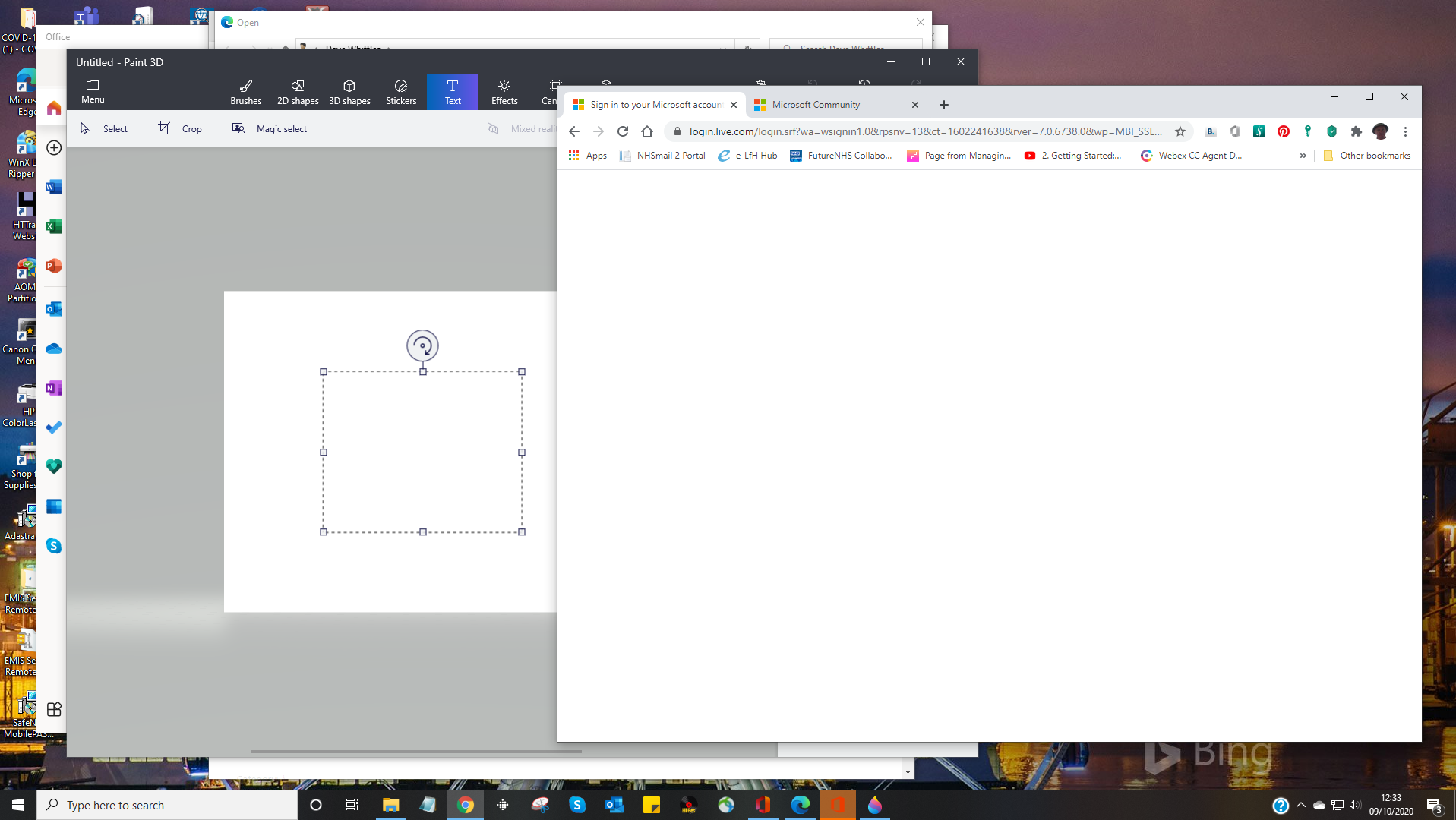 Blank page when trying to log onto Microsoft account - Microsoft Q&A