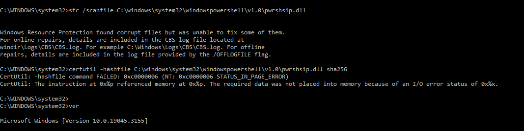 Windows Powershell error - Microsoft Q&A
