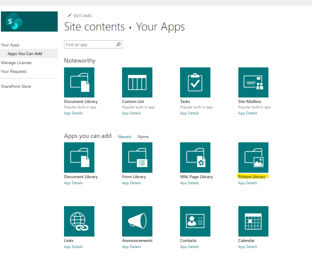 How to Add a sharepoint picture library in a Communication site ...