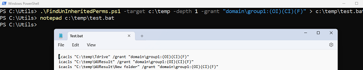 powershell on modifying permissions - Microsoft Q&A