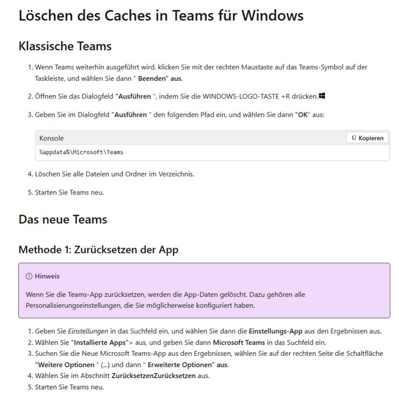 Warum kann ich Teams-Nachrichten an einen bestimmten Empfänger nur per ...
