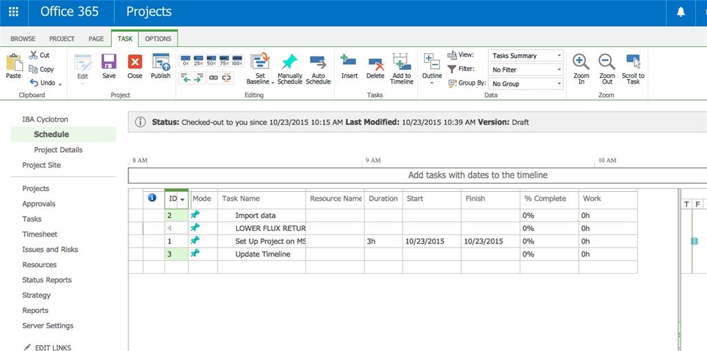 Where is the File, Resource, Report, View and Format tab in MS Project ...