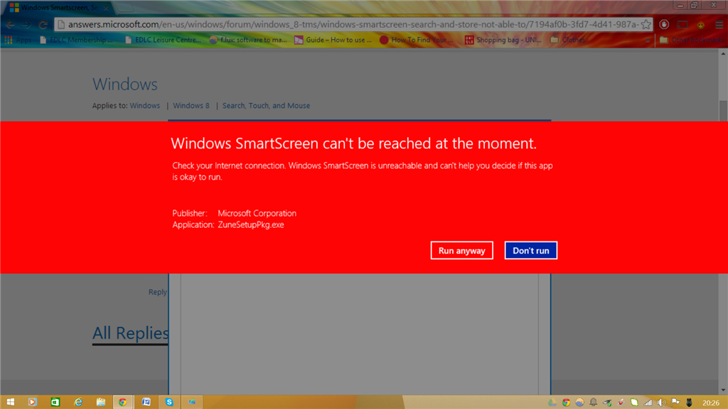 Windows Smartscreen, Search and store not able to connect to internet ...