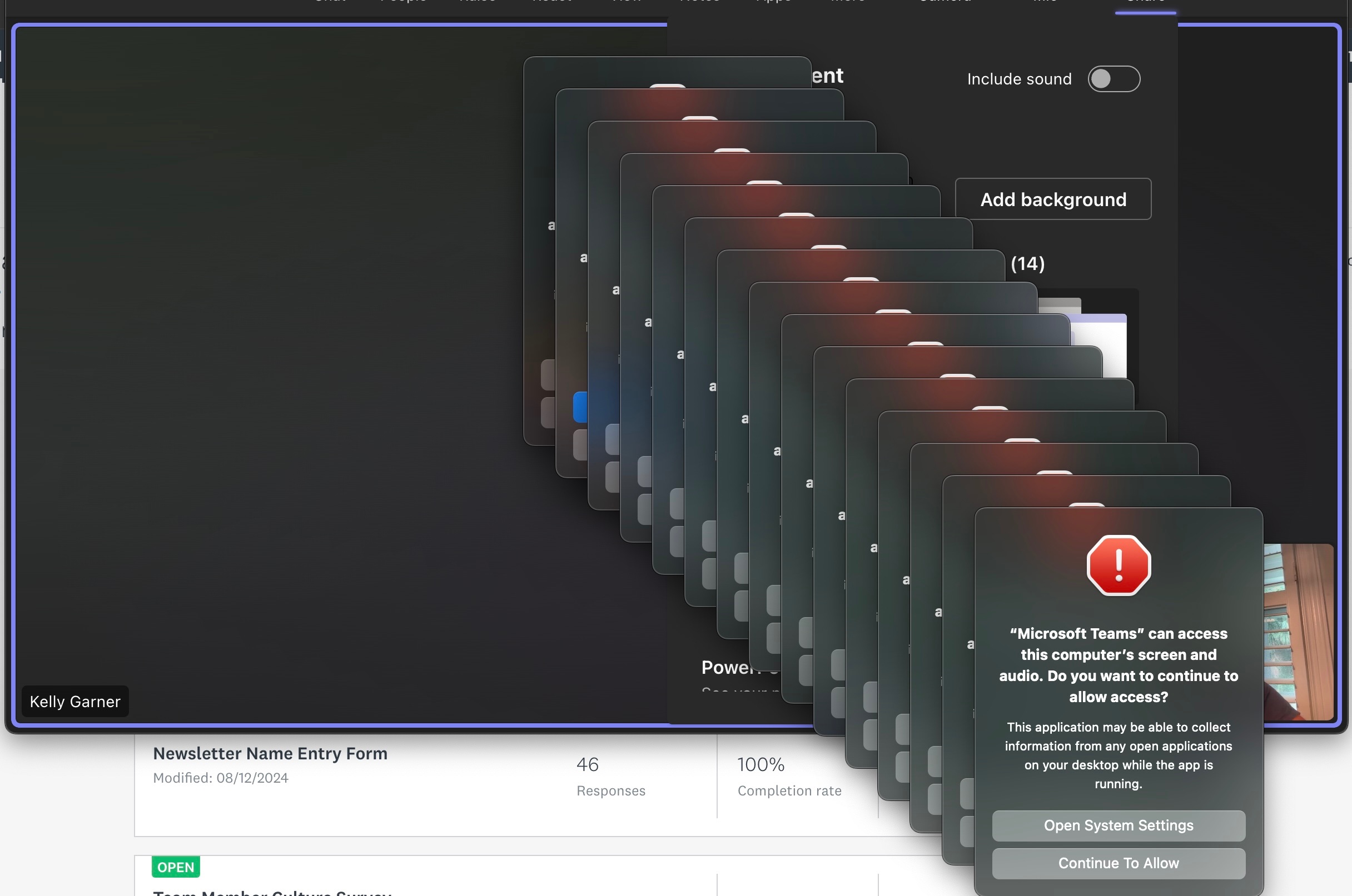 Teams issue when attempting to share screen on Mac - Microsoft Q&A