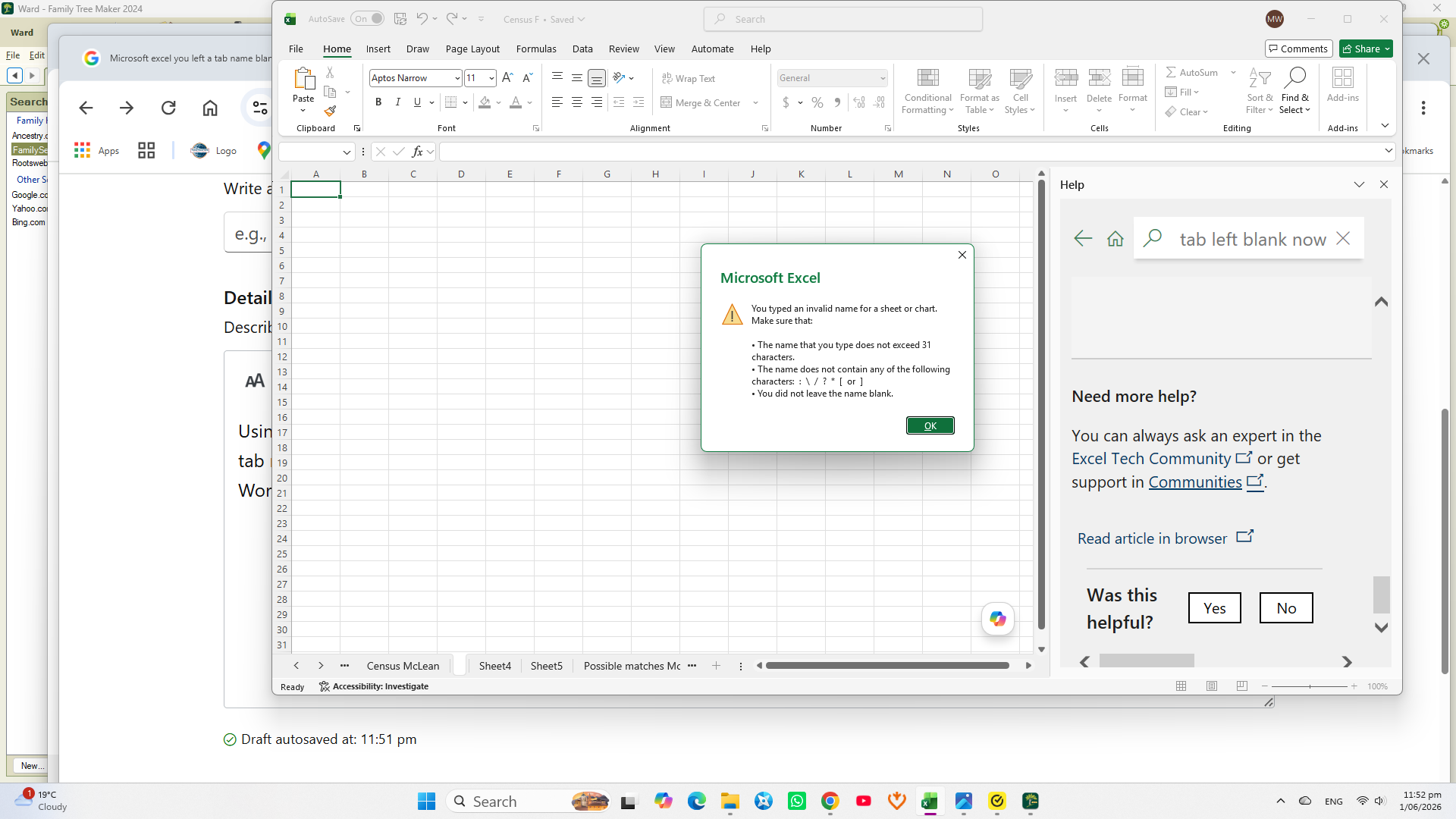 How to delete empty tab to continue using workbook. - Microsoft Q&A