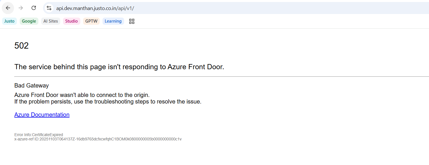 Custom domain DNS validation failed in Azure Front Door - Microsoft Q&A