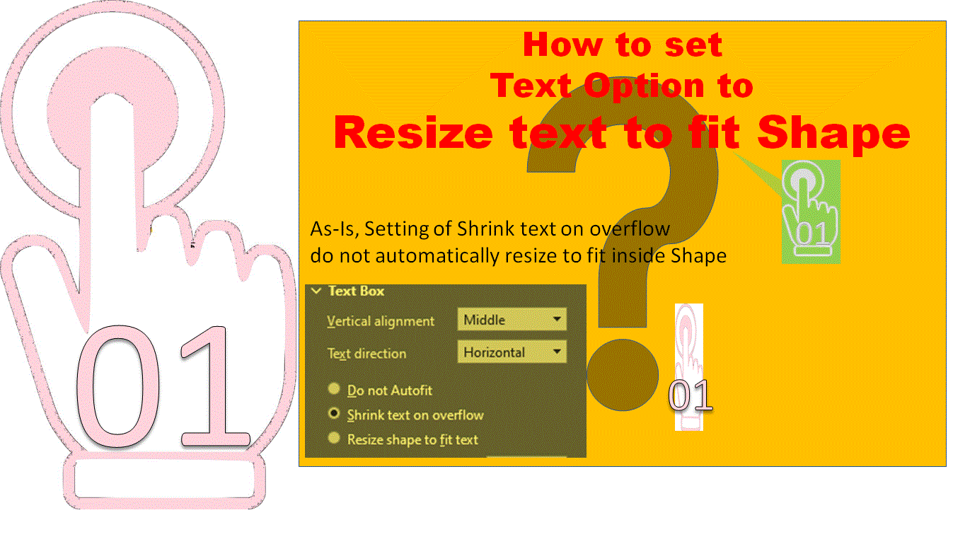 How to set Text Option to Resize text to fit Shape ? - Microsoft Q&A
