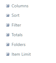 What happened to the additional options in my List settings ...