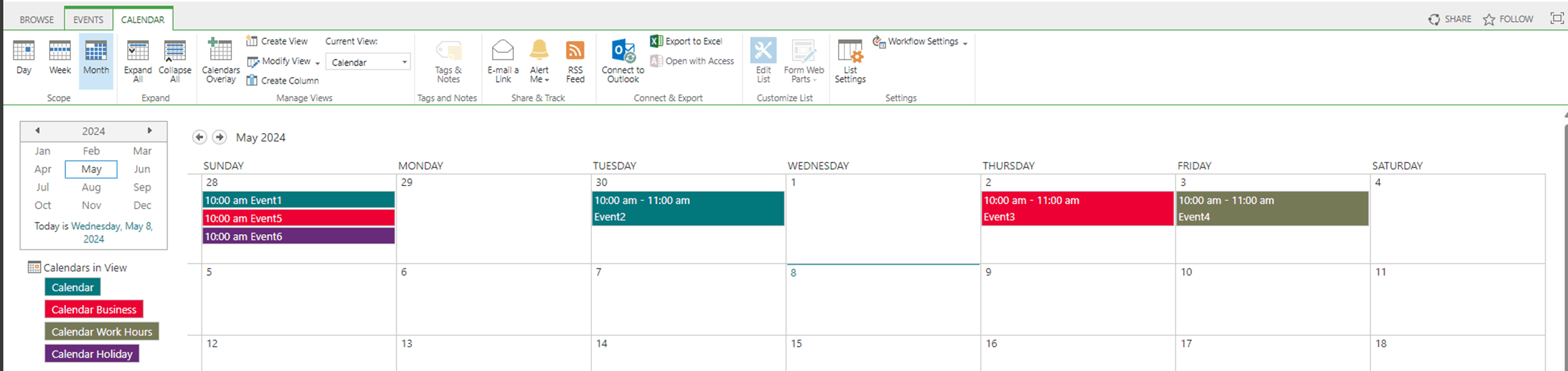 Sharepoint Calendar - Overlay Colors - Microsoft Q&A
