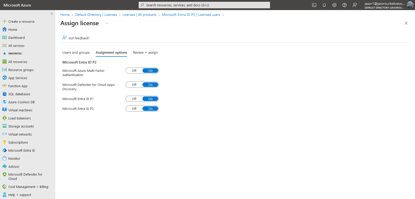 Screenshot - Have Entra P2 License but Tenant type is greyed out ...