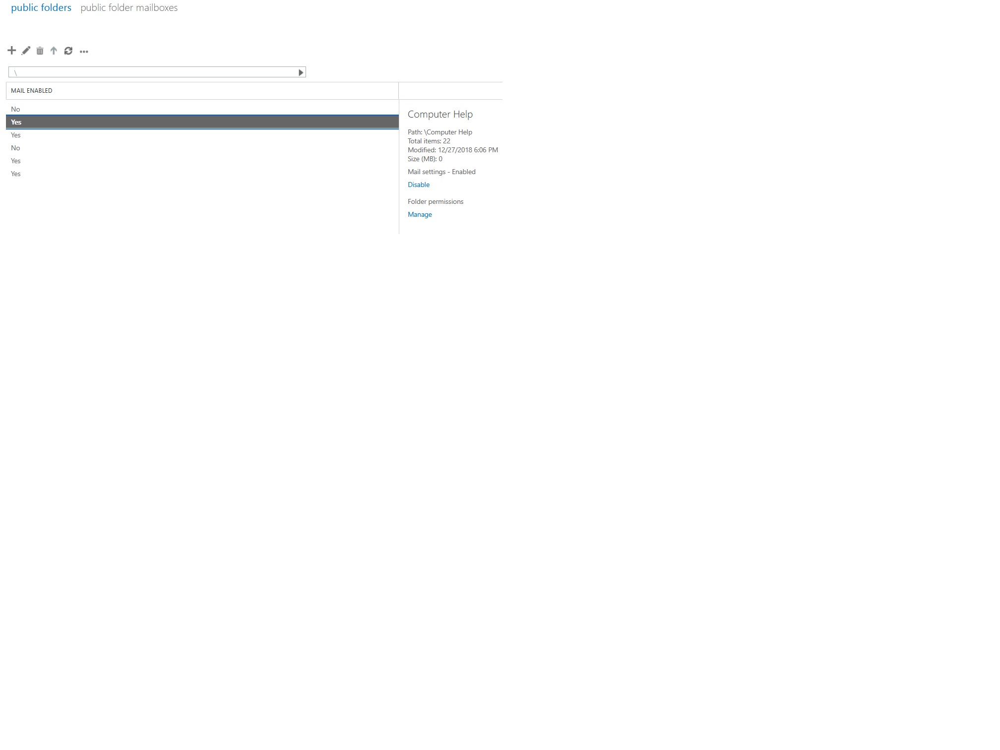 How do I show all columns in Exchange 2016 EMC Public Folders? - Microsoft Q&A