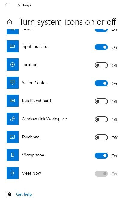 i have "Turn system icons on or off network greyed out! windows 10" on ...