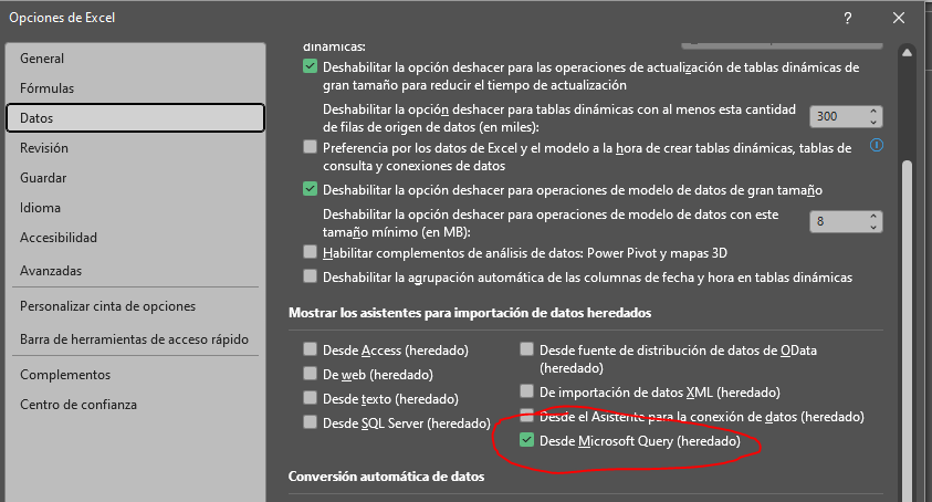 Activar Microsoft Query en excel 365 - Microsoft Q&A