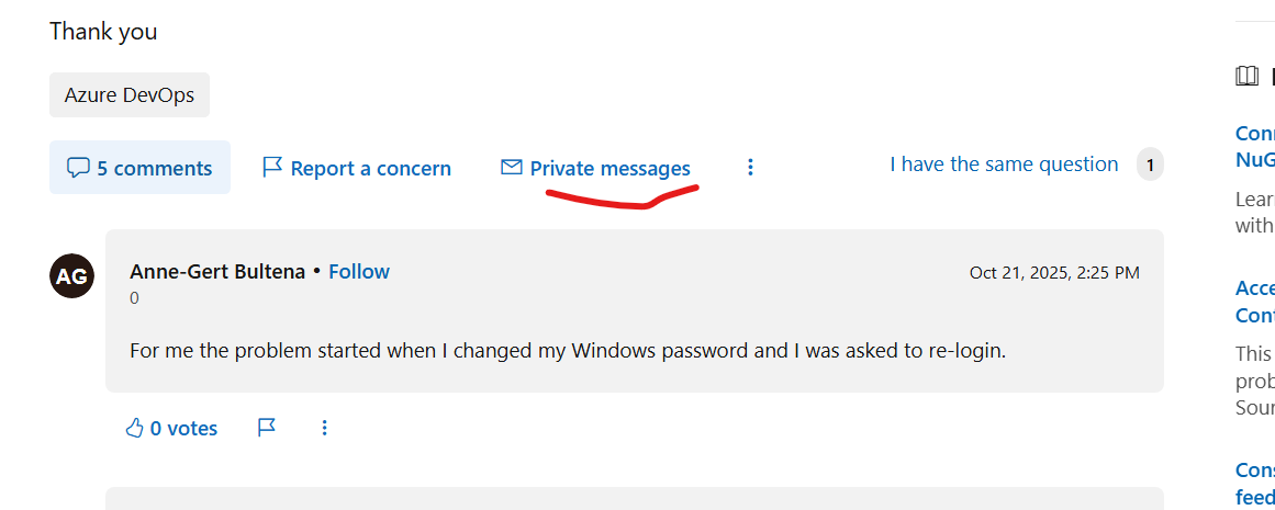 Visual Studio – NuGet Restore Fails with 401 Unauthorized on Private Azure DevOps Feed ...