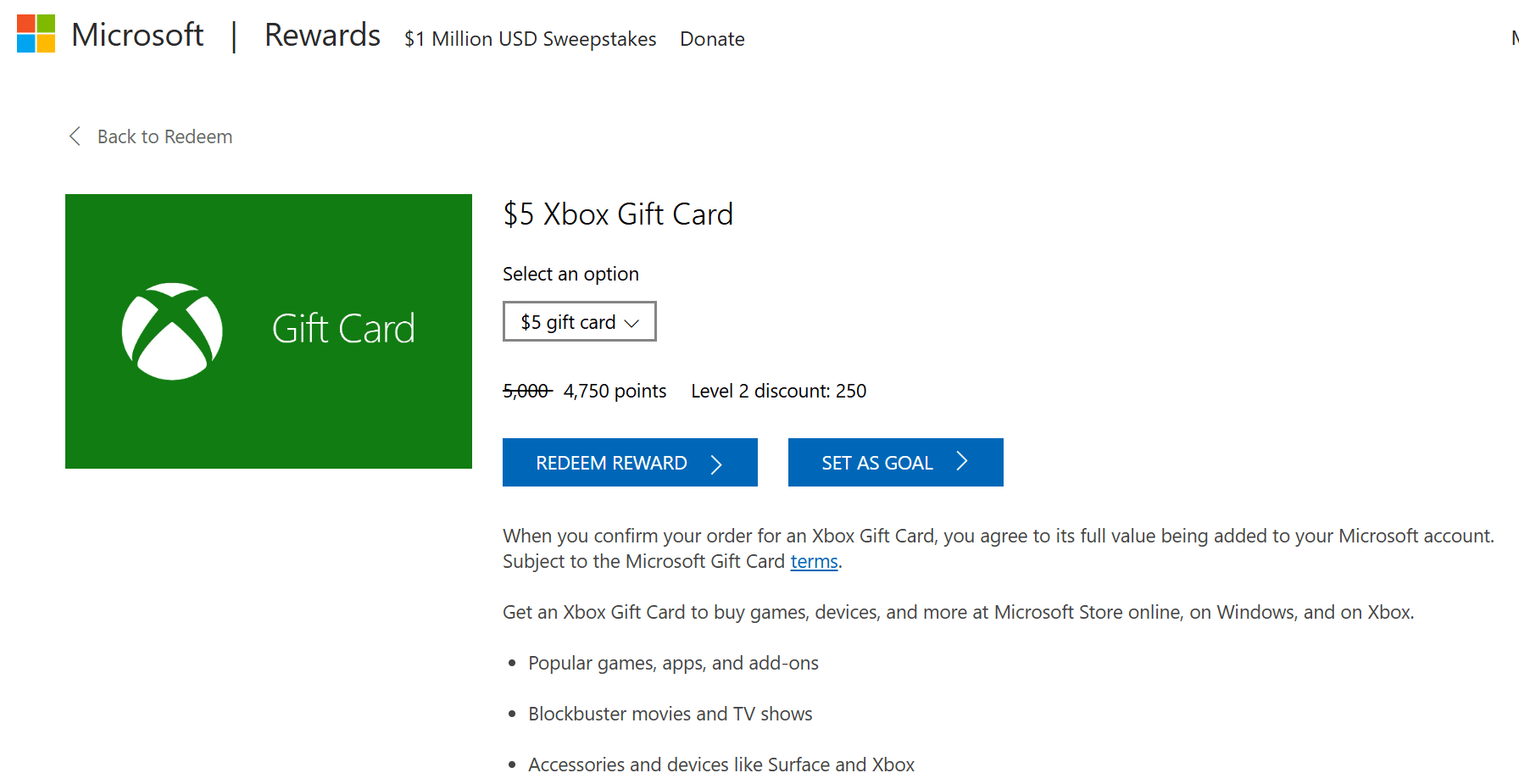 Microsoft Rewards only shows an option to auto-redeem instead of ...