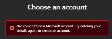 Cannot log into Azure with my account - directs to INVALID ACCOUNT ...