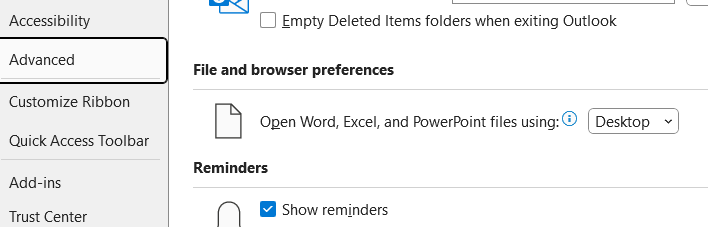 Set default browser specific to Outlook - Microsoft Q&A