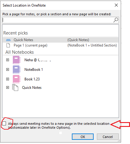 Moving email to OneNote goes to 1 file notebook? - Microsoft Q&A