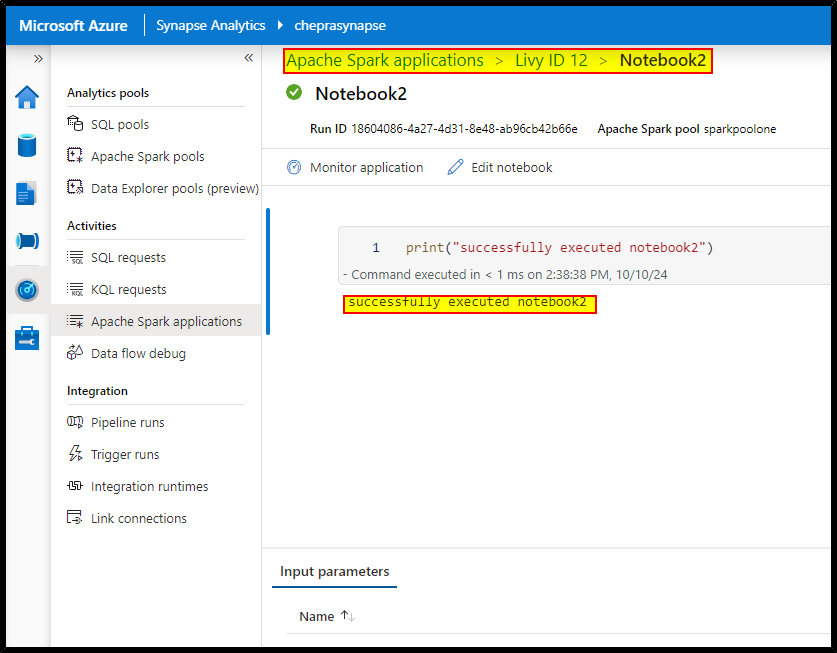 Facing issue while calling mssparkutils.notebook.runMuktiple([notebook ... Facing issue while calling mssparkutils.notebook.runMuktiple([notebook ...