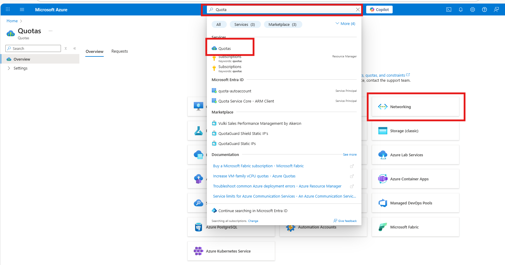Quota issue - Microsoft Q&A