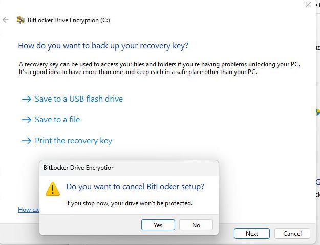 Windows 11 Pro Bitlocker is not allowing save key to AD as an option - Microsoft Q&A