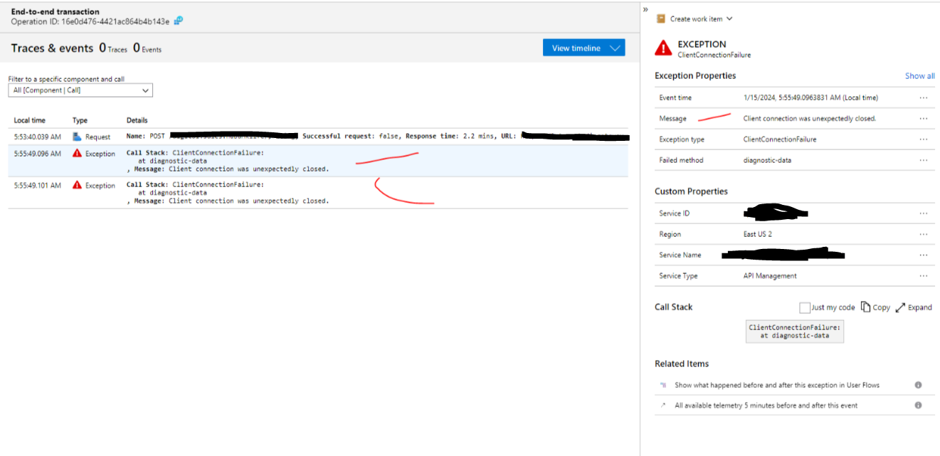 ClientConnectionFailure: at diagnostic-data - Microsoft Q&A