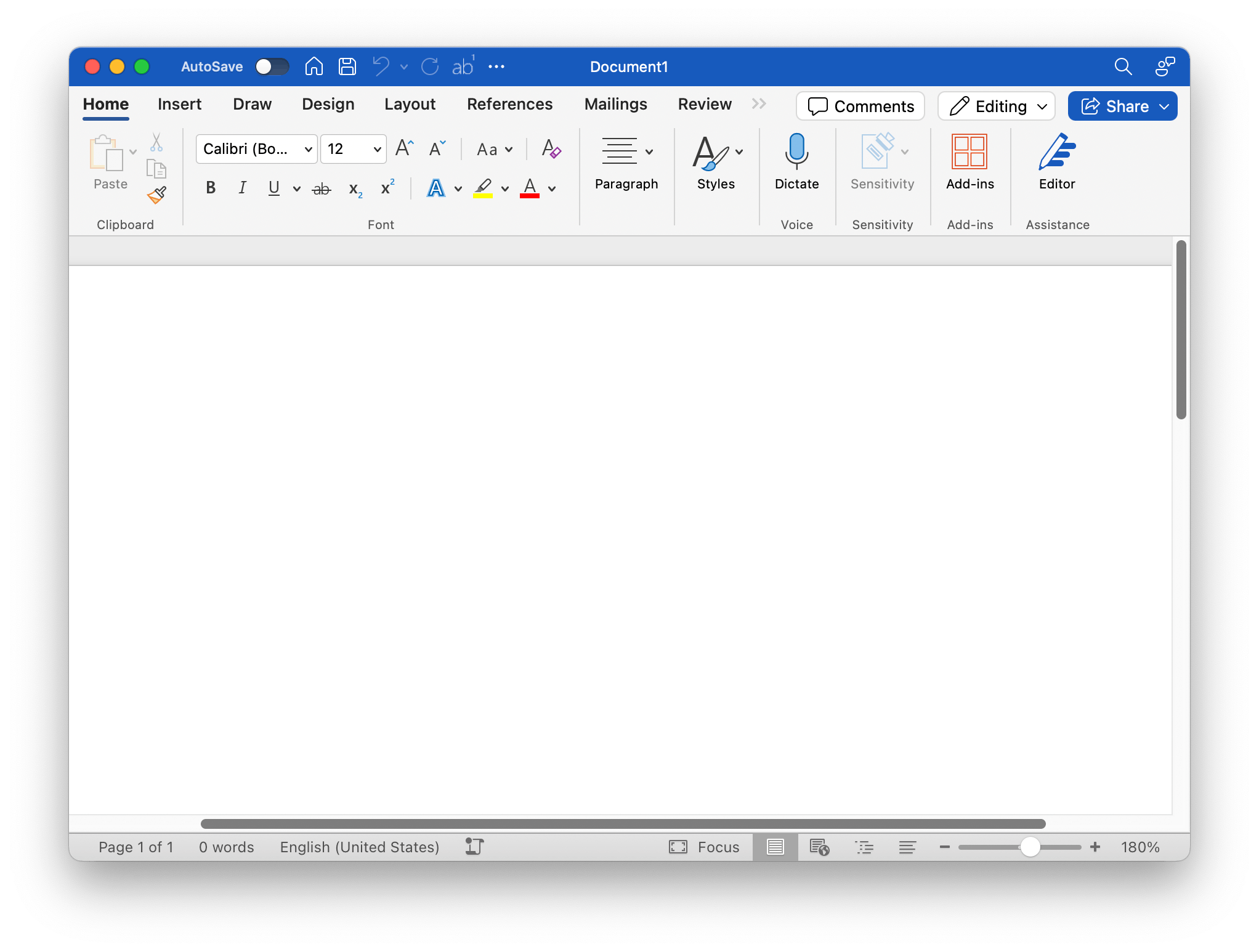 Interface color changes when Word is in full screen (Word for Mac ...
