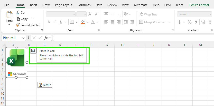 Excel Windows – “Place in Cell” paste option missing - Microsoft Q&A