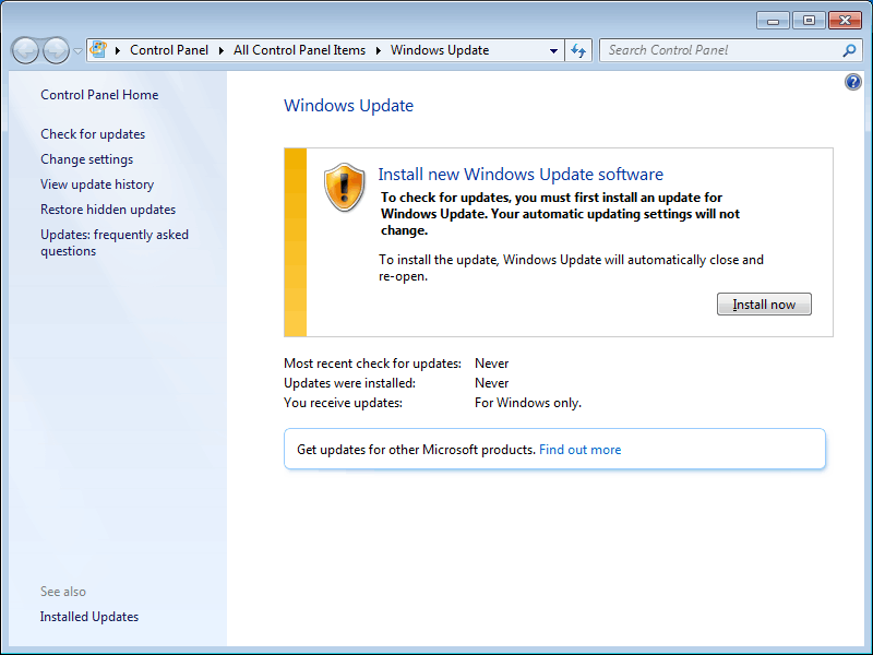 Windows 7 Update Error 80072EFE - Microsoft Q&A